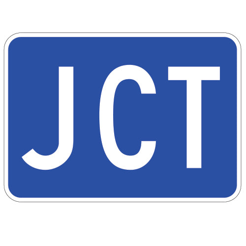 JCT Route Auxiliary Sign, Blue – 10KCRTV