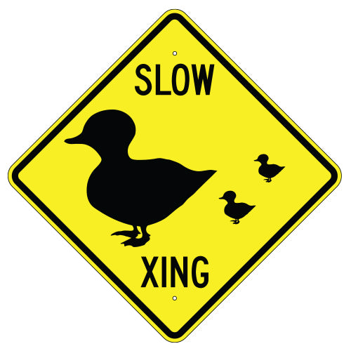 Slow Xing with Duck Symbol Sign – 10KCRTV